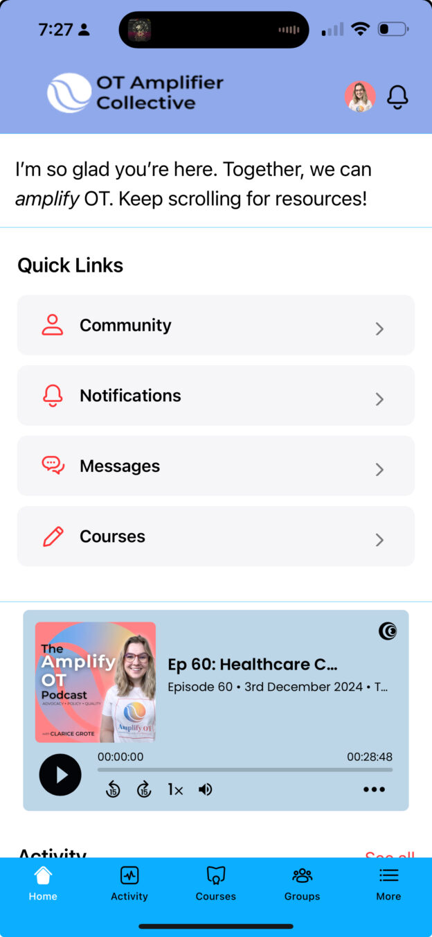 The Amplify OT App – Amplify OT Learning Platform